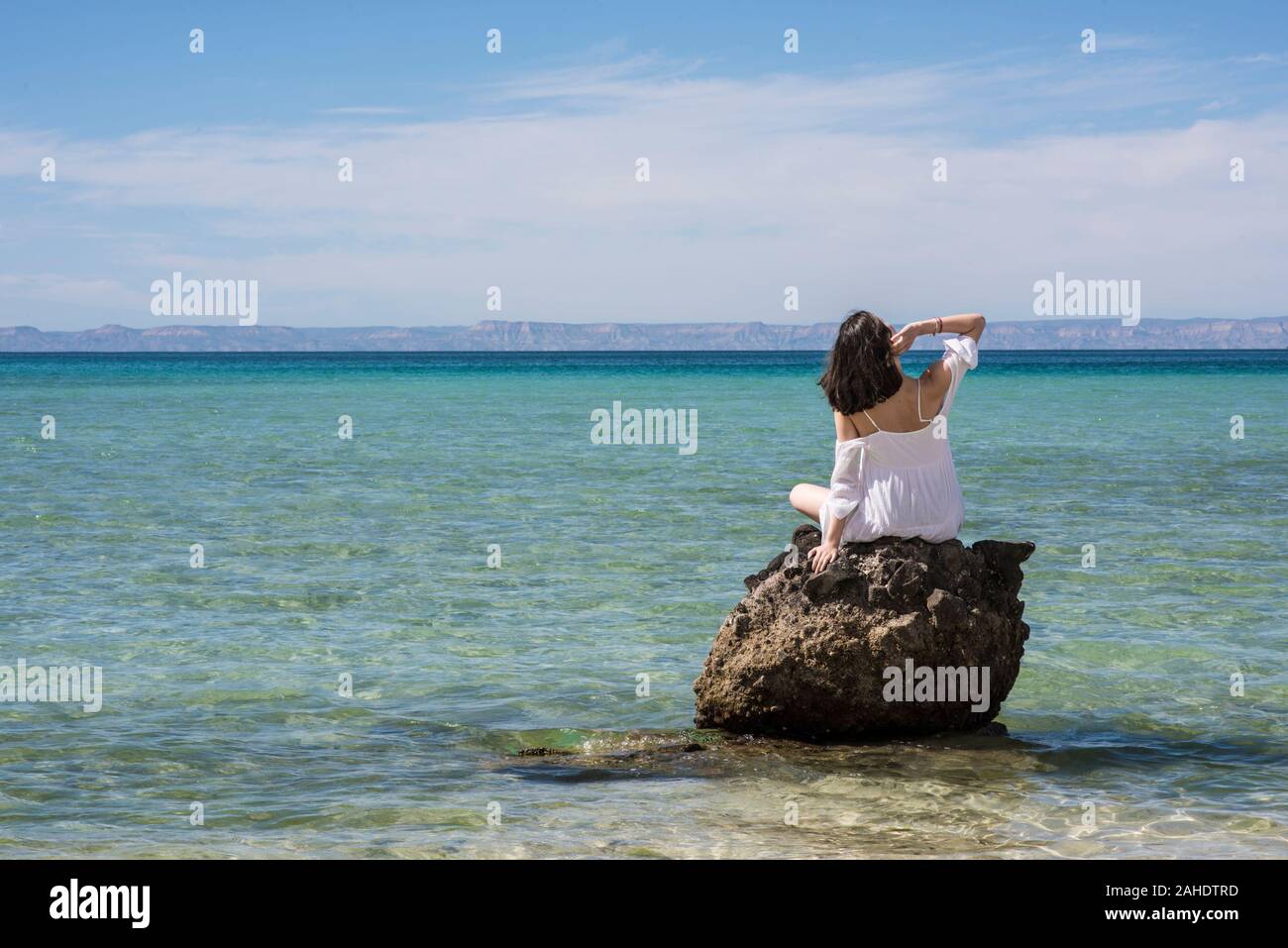 Peaceful life at Pichilingue beach Stock Photo - Alamy