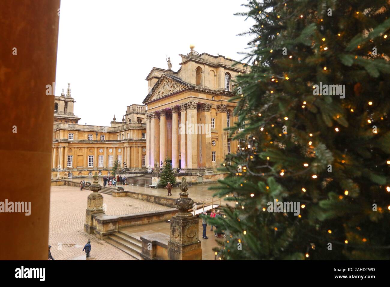 View of Blenheim Palace at Christmas. The Oxfordshire UK Stately home ...