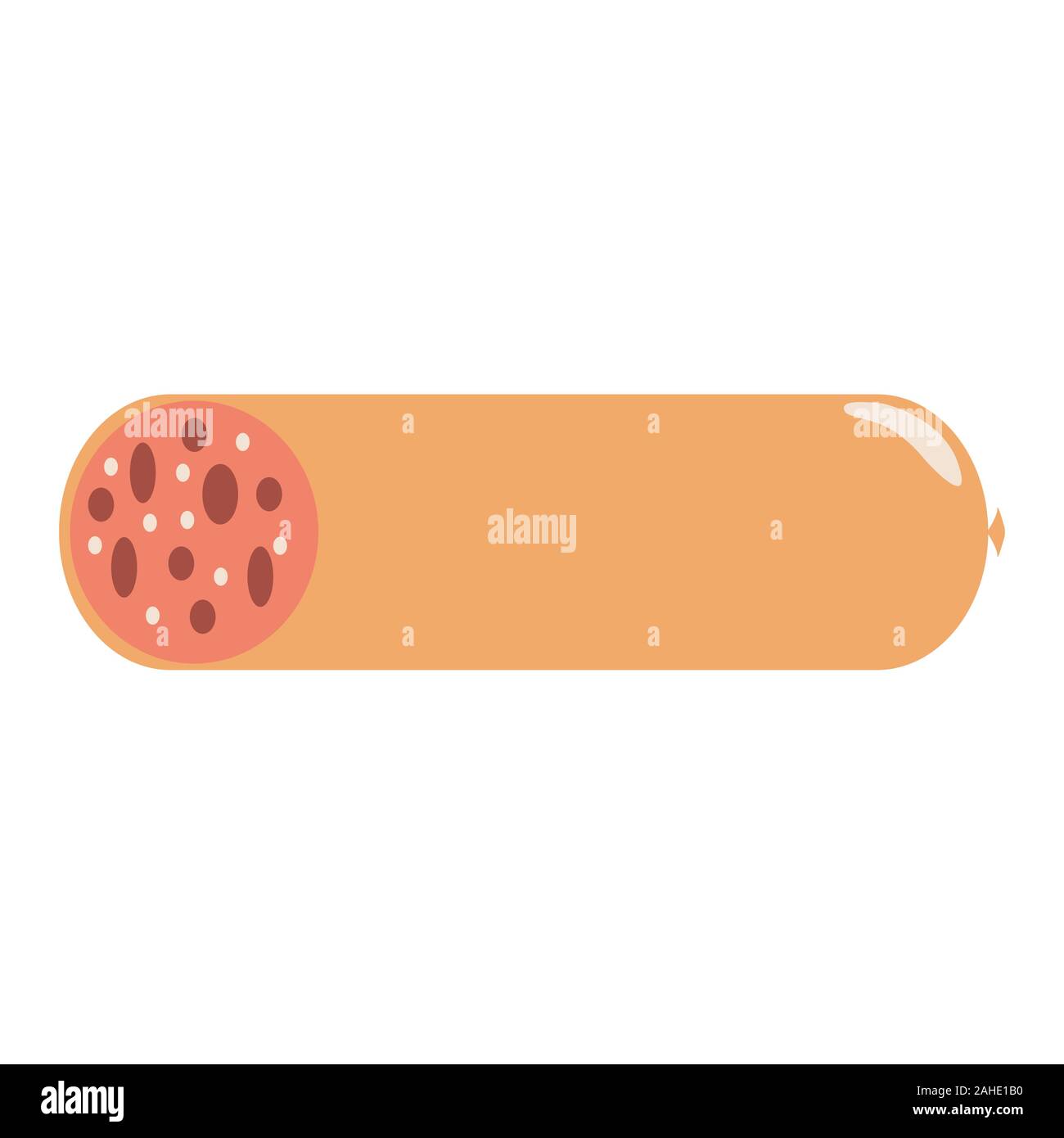 Salami sliced ham sausage Stock Vector Images - Alamy