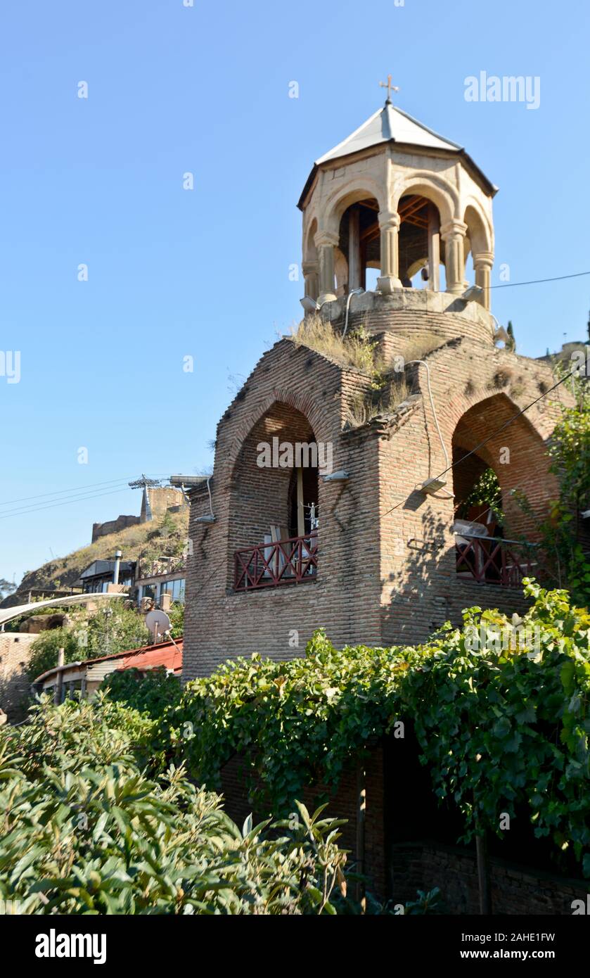 Tbilisi: chapel in the Sololaki hill, Georgia Stock Photo - Alamy