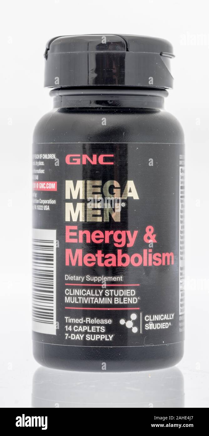 Winneconne, WI - 29 September 2019 : A package of GNC Mega Man dietary ...