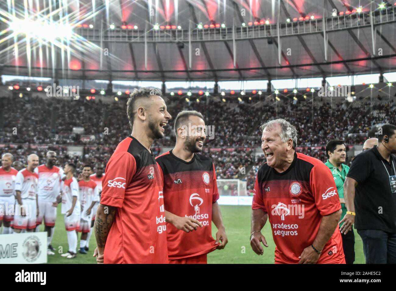 Rio De Janeiro, Brazil. 28th Dec, 2019. Rafinha, Everton Ribeiro and ...