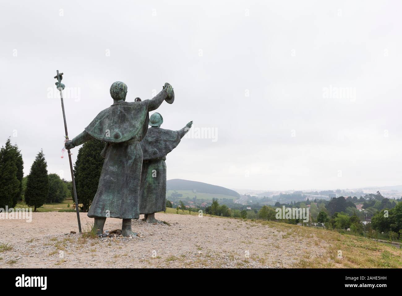 Monument to the Pilgrim on Monte do Gozo in Santiago de Compostela ...