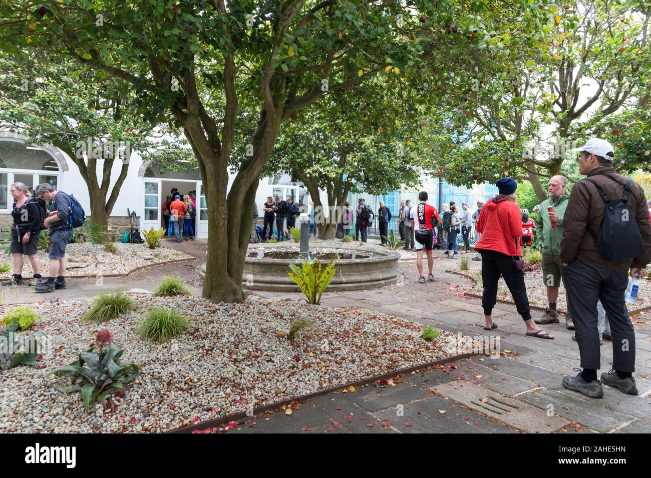 Santiago de compostela way of st james reception office hi-res stock ...