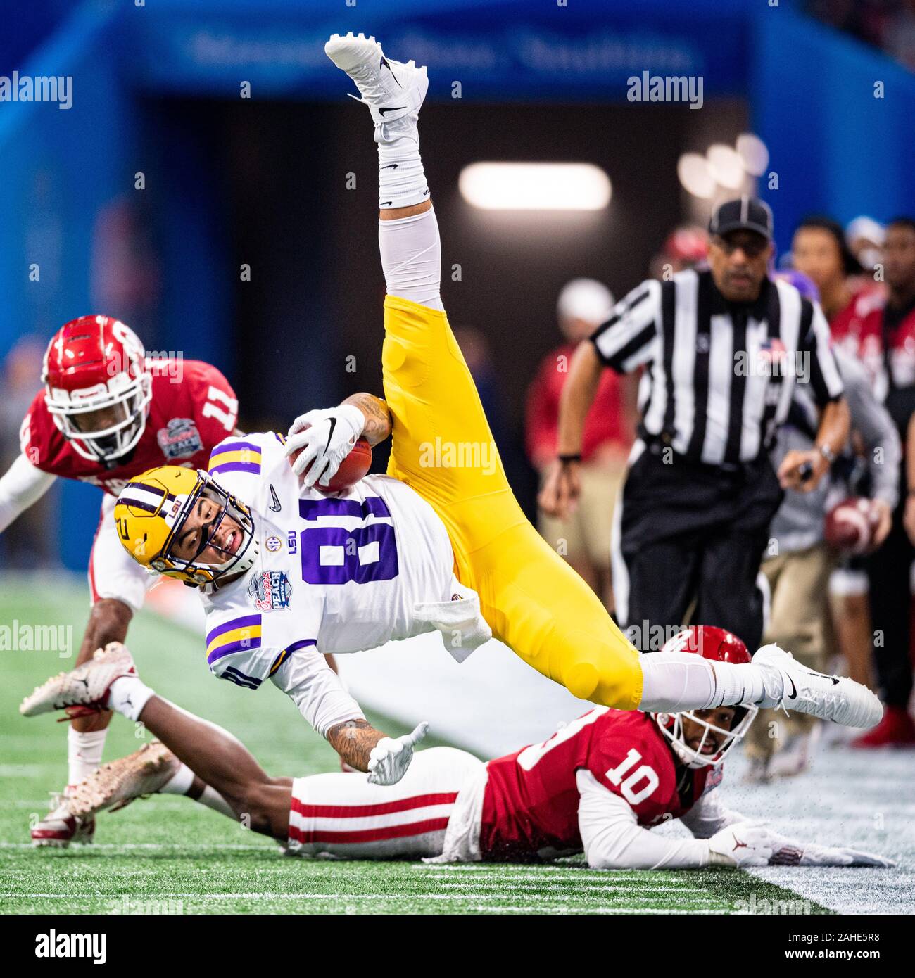 Atlanta, Georgia. 28th Dec, 2019. LSU Tigers tight end Thaddeus Moss ...