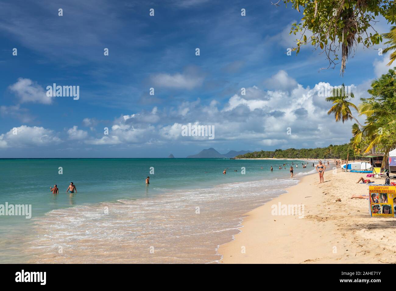 White sand beach in Sainte-Anne, Martinique, France Stock Photo - Alamy