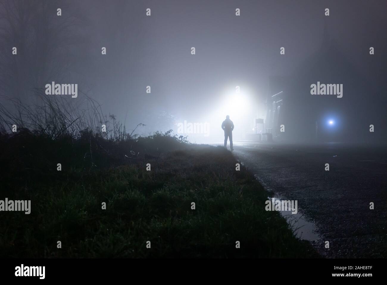 Scary man street lights hi-res stock photography and images - Alamy