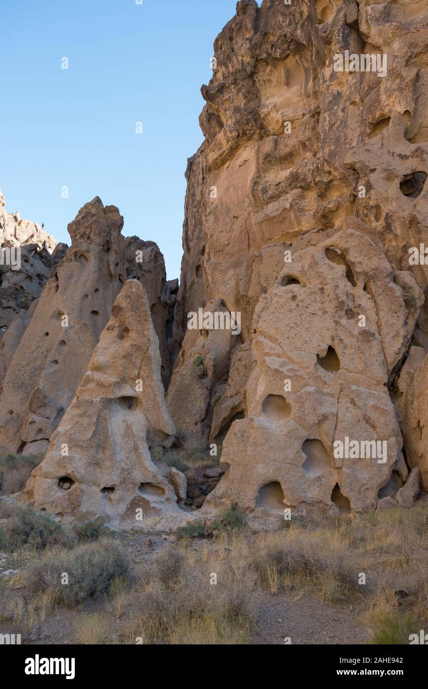 Triangular volcanic rock formations on the ring loop trail in the ...