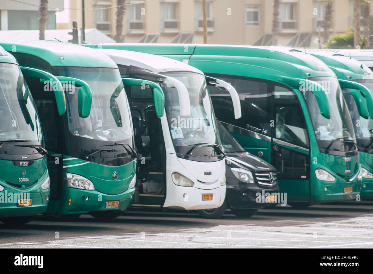 Tel Aviv Israel December 25, 2019 View of traditional Israeli public ...