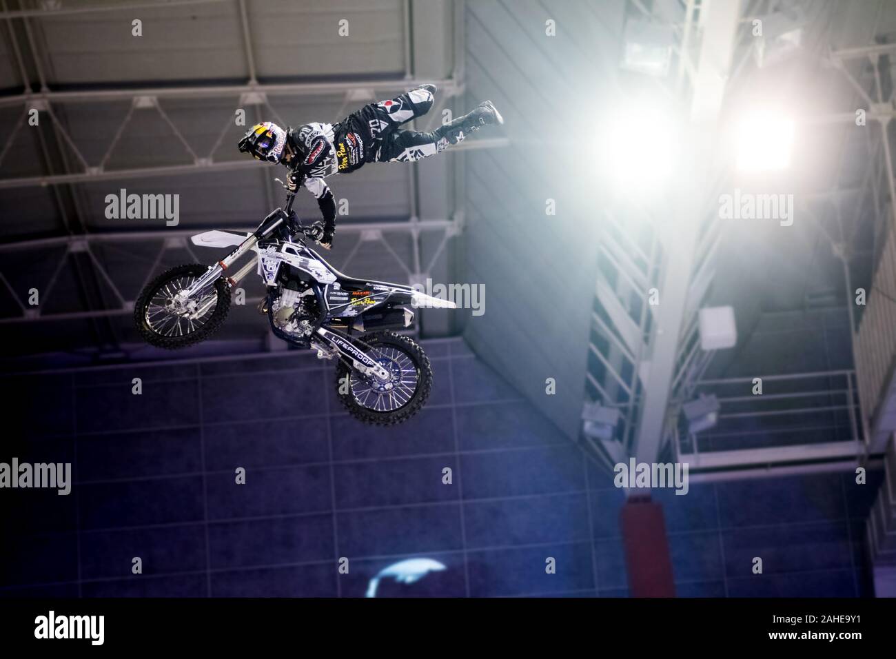 Gijon, Spain. 28th December, 2019. Freestyle motocross rider Luc ...