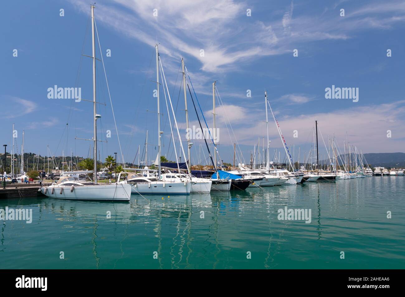 Gouvia Marina, Corfu, Greece Stock Photo - Alamy