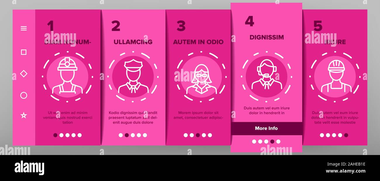 Occupation Onboarding Icons Set Vector Stock Vector Image And Art Alamy