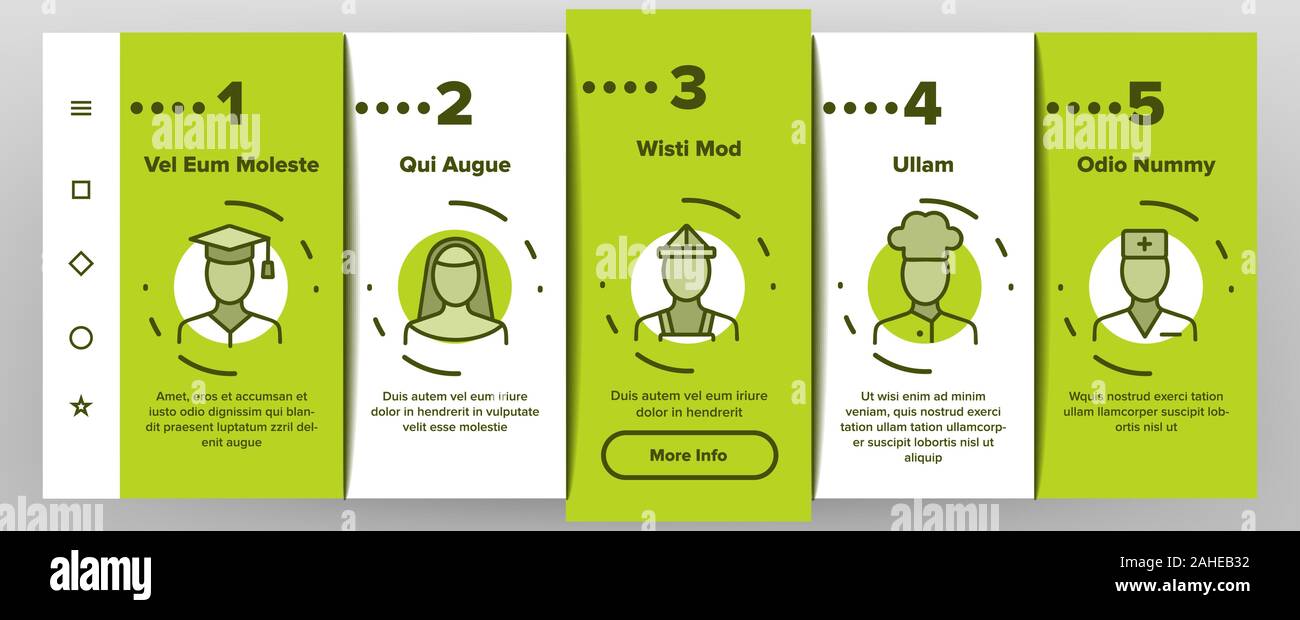 Occupation Onboarding Icons Set Vector Stock Vector Image And Art Alamy