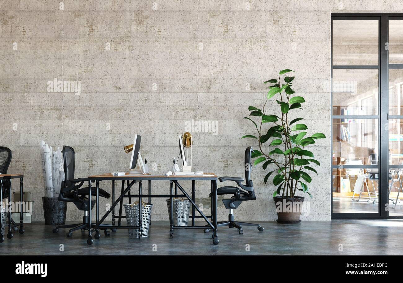 Industrial style office space hi-res stock photography and images - Alamy
