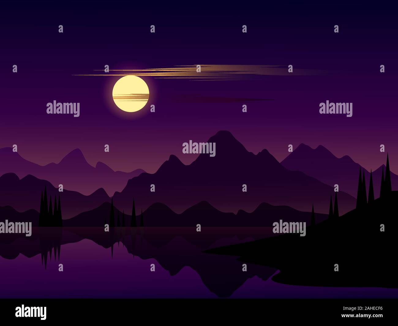 Lunar terrain Stock Vector Images - Alamy