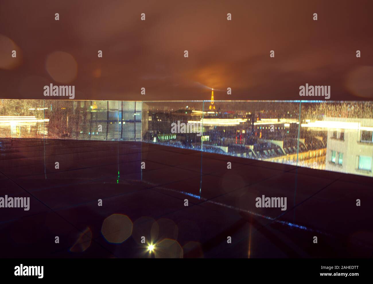Paris rooftops night hi-res stock photography and images - Alamy