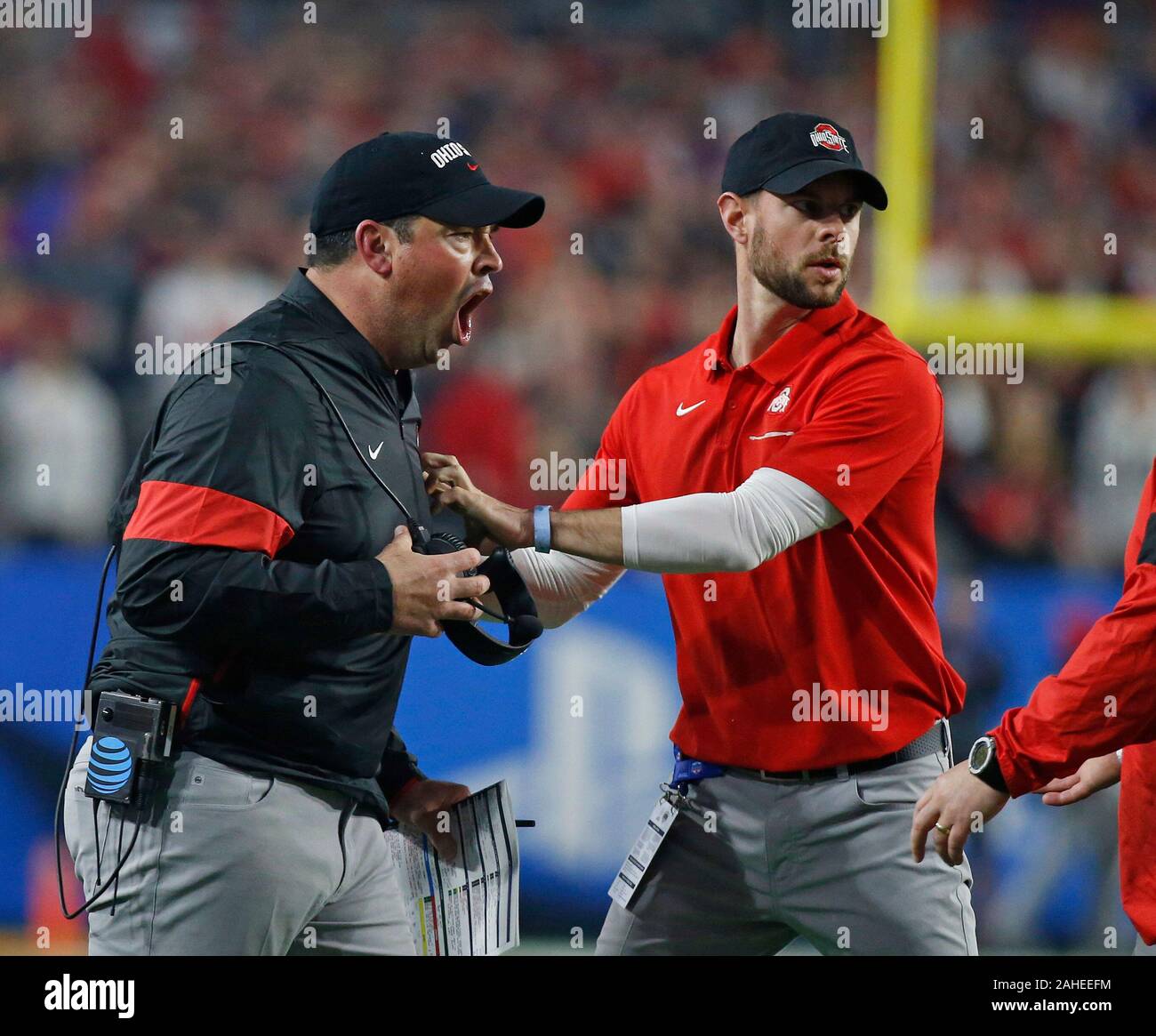 Glendale, Arizona, USA. 28th Dec, 2019. Ohio State Buckeyes head coach ...