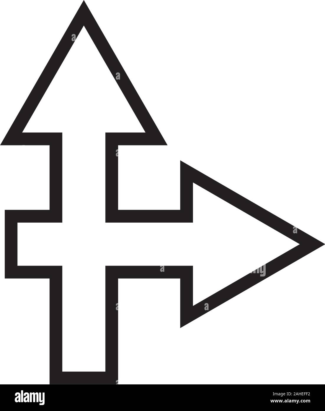 Arrow guide mark direction decision Stock Vector Images - Alamy