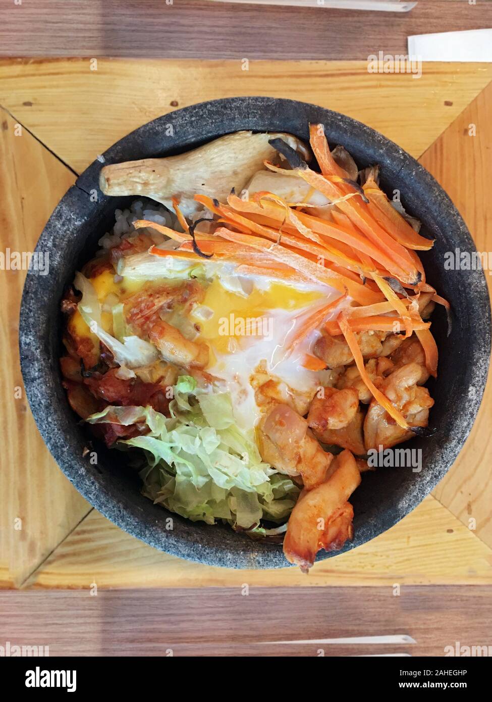 traditional korea fire stone rice Stock Photo - Alamy
