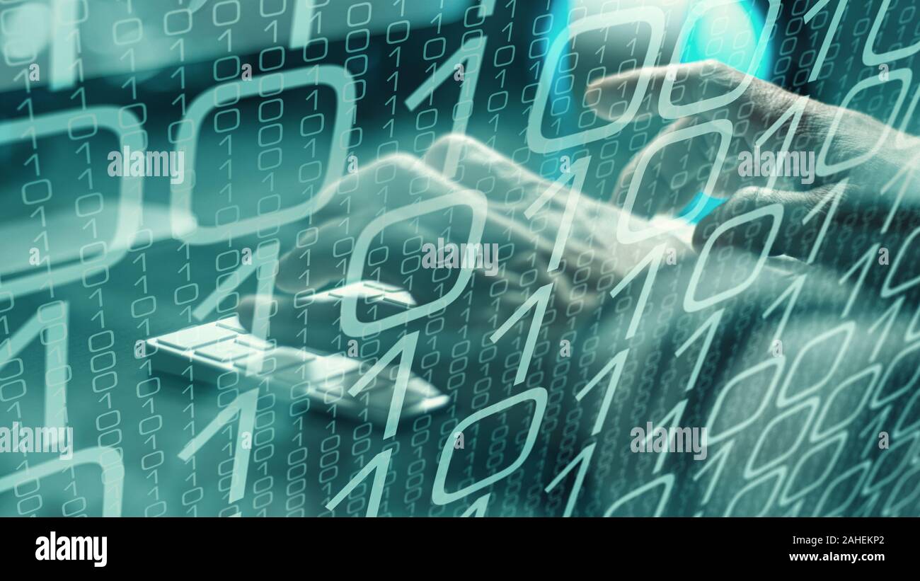 Spy man hacking cyber security protection, algorithm for big data ...