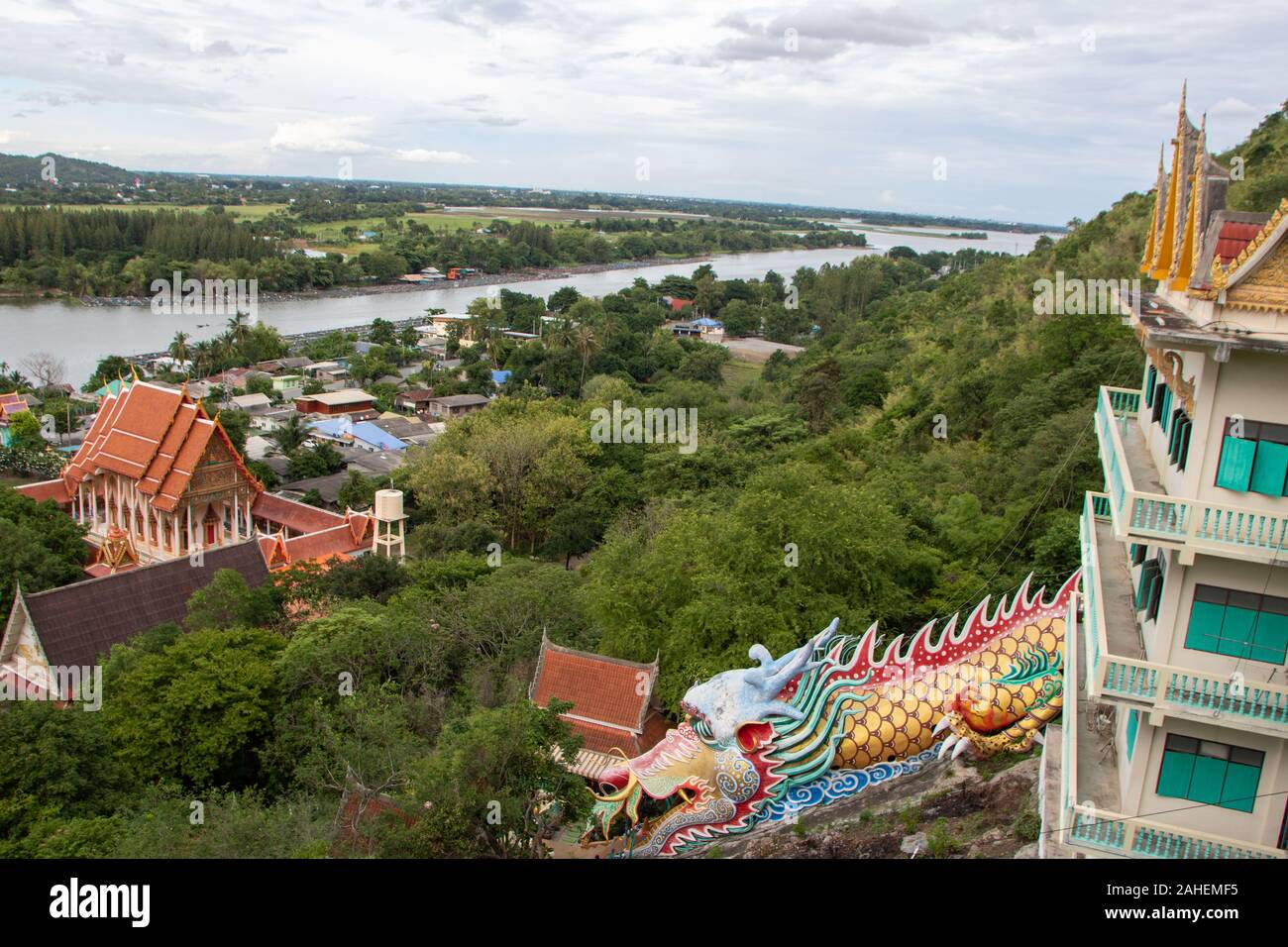 Wat Ban Tham or the dragon temple at Kanchanaburi, Thailand Stock Photo - Alamy