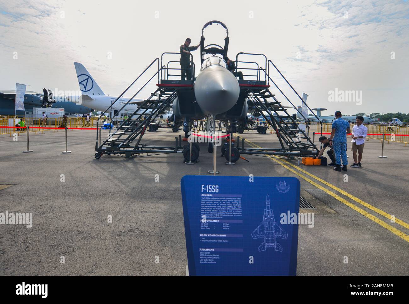 Singapore - Feb 10, 2018. A McDonnell Douglas F-15SG Eagle fighter ...