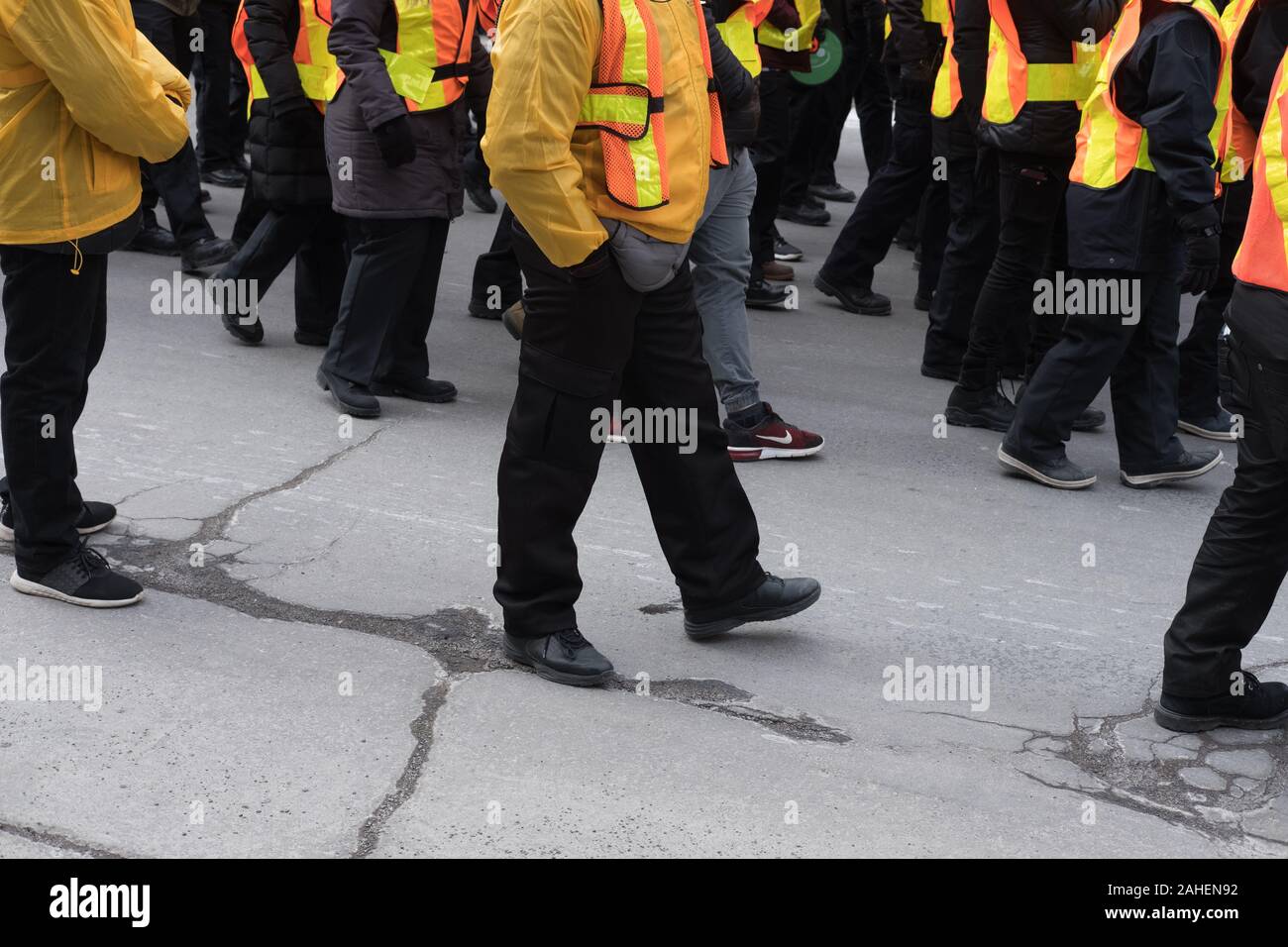 Safety Vests on Parade Stock Photo - Alamy