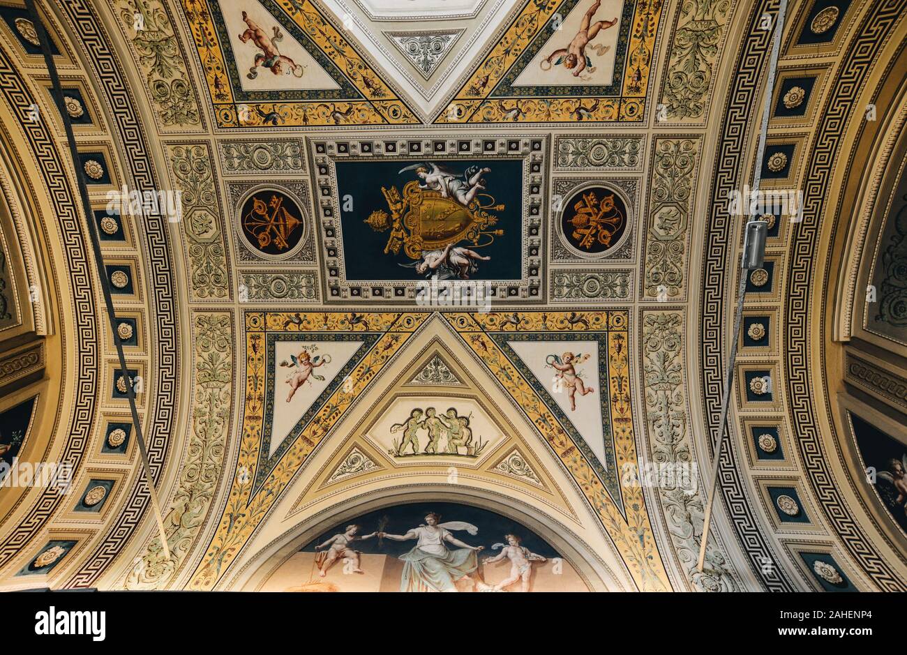 Vatican - Oct 16, 2018. Inside the Vatican Museums. In the museum ...