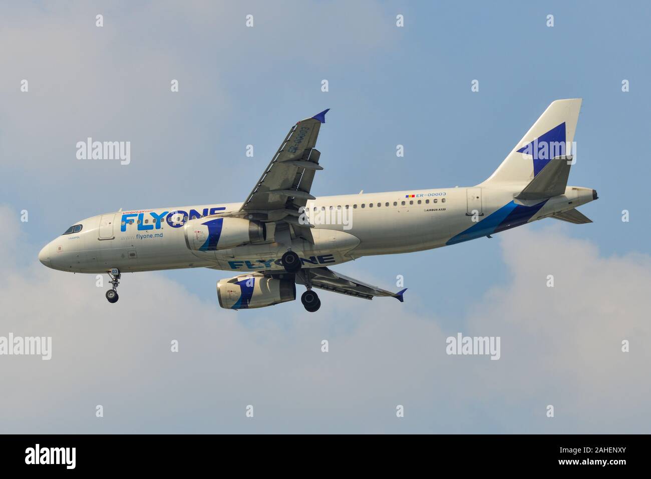Saigon, Vietnam - Dec 21, 2019. ER-00003 Fly One Airbus A320 (operated ...
