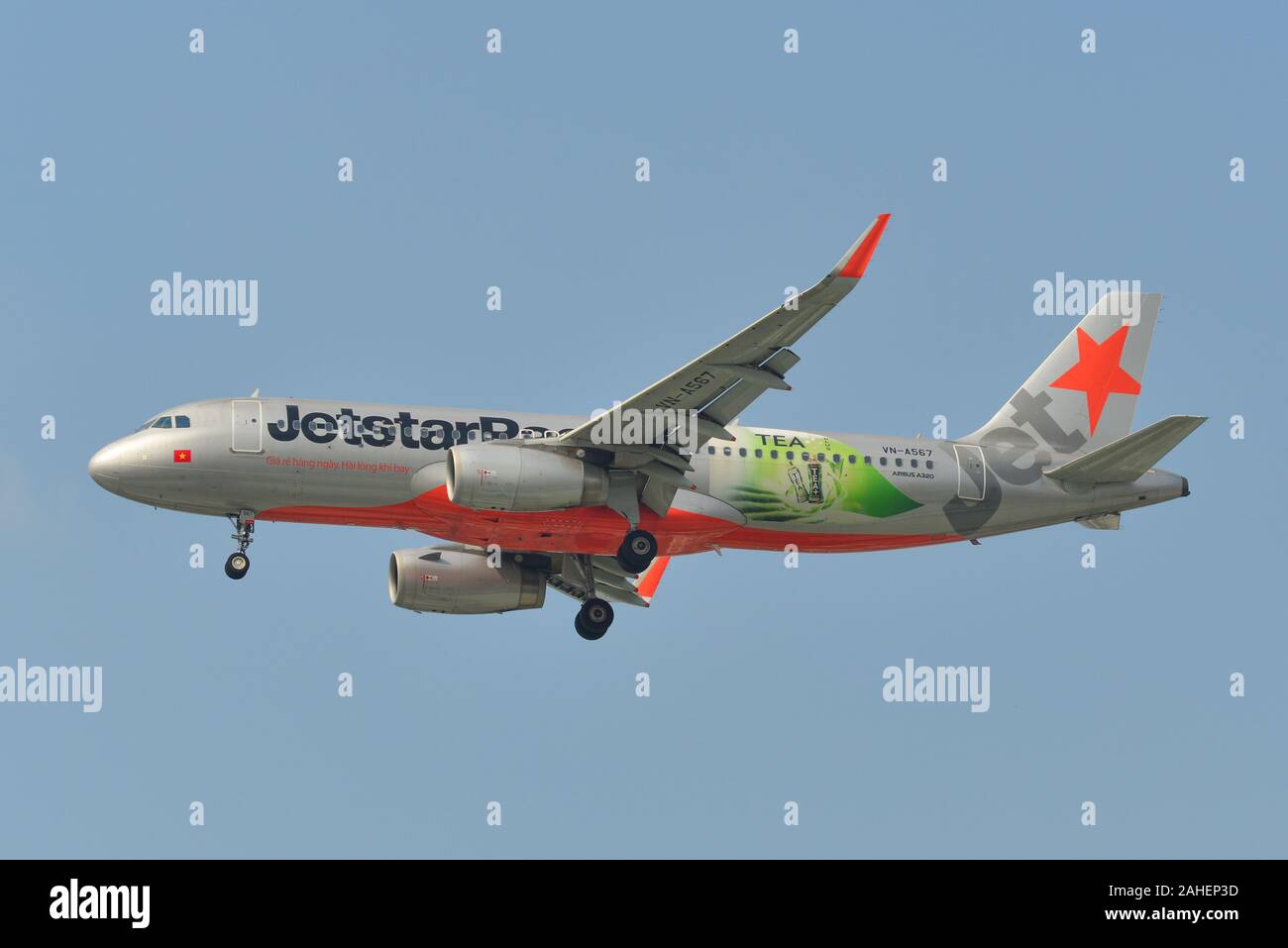 Saigon, Vietnam - Dec 21, 2019. VN-A567 Jetstar Pacific Airlines Airbus ...