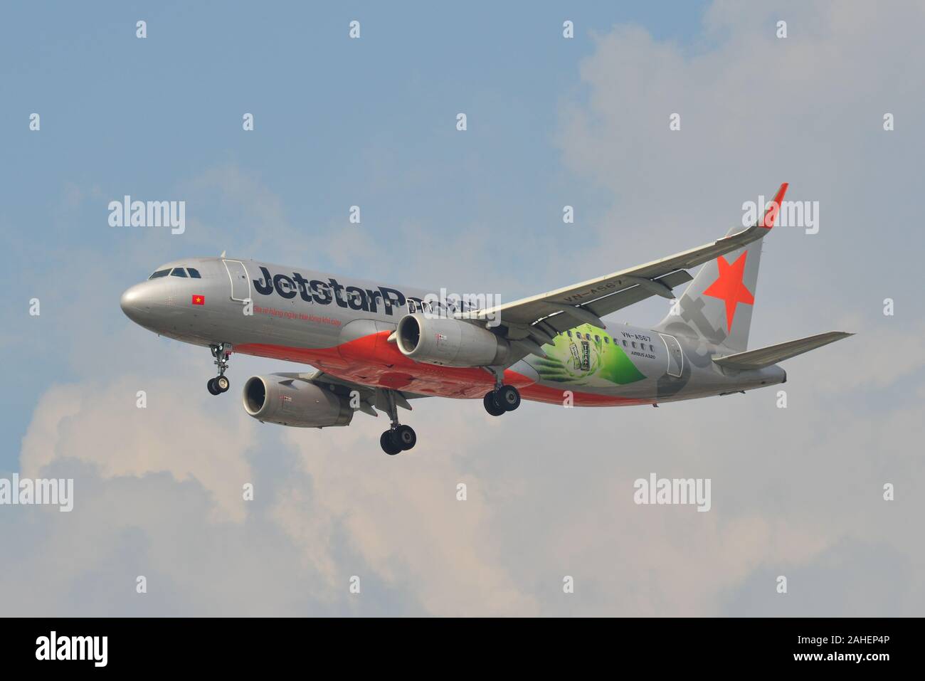 Saigon, Vietnam - Dec 21, 2019. VN-A567 Jetstar Pacific Airlines Airbus ...