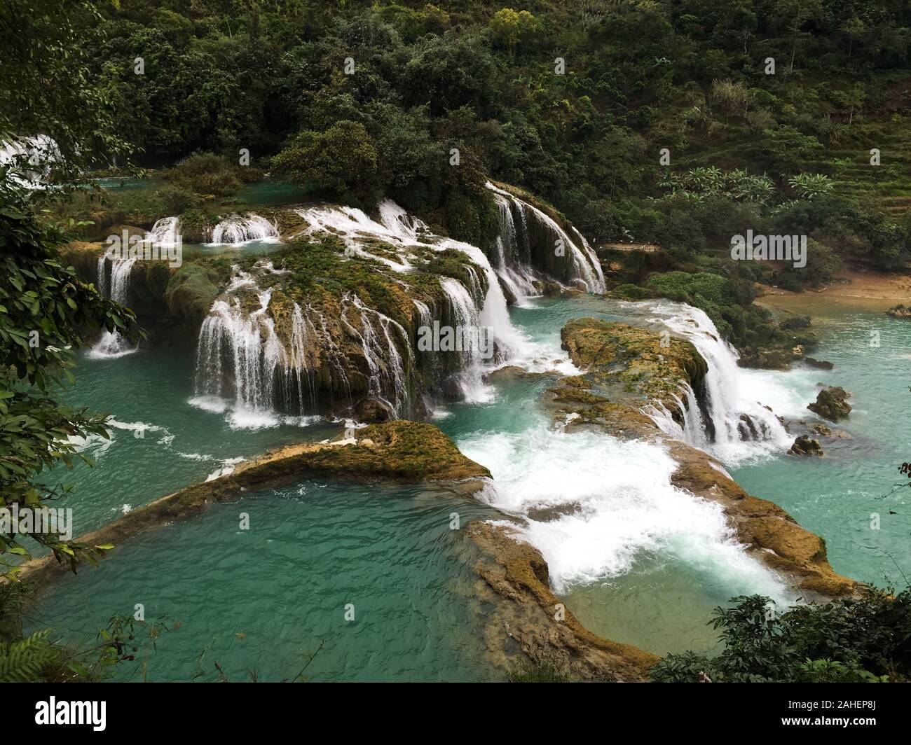View of Ban Gioc Waterfall in Cao Bang Province, North of Vietnam Stock ...