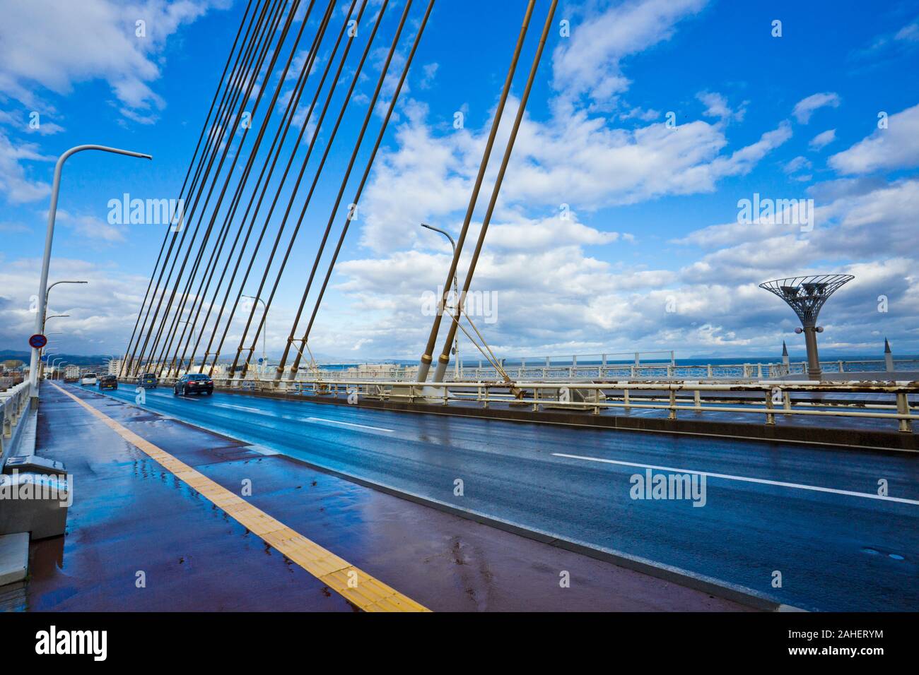 Aomori bay bridge in Aomori city, Tohoku, Japan Stock Photo - Alamy