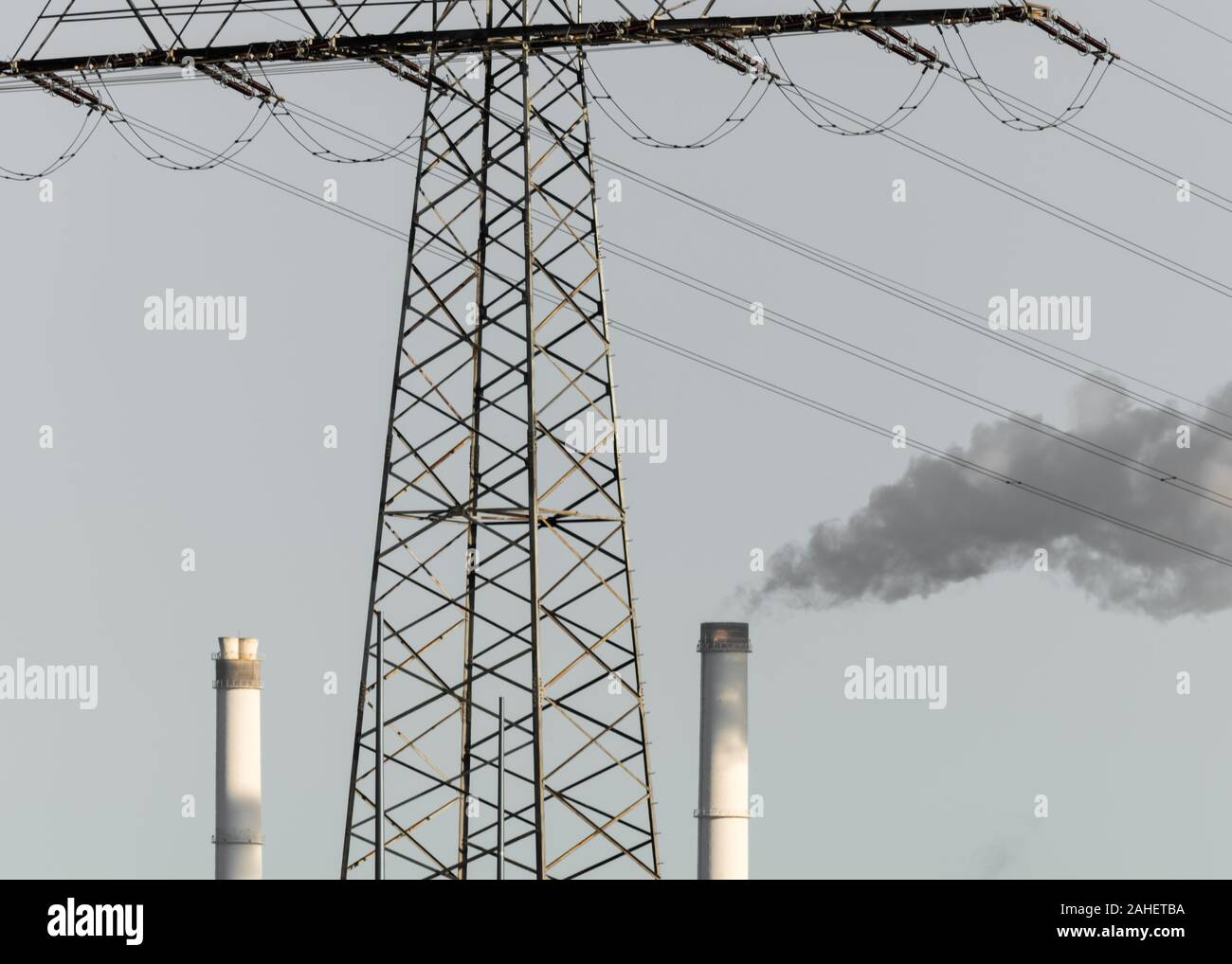 Pipe smoke line electricity transmission hi-res stock photography and ...
