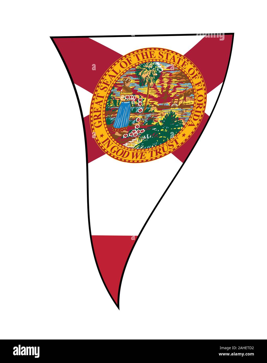 Florida waving flag Stock Vector Images - Alamy