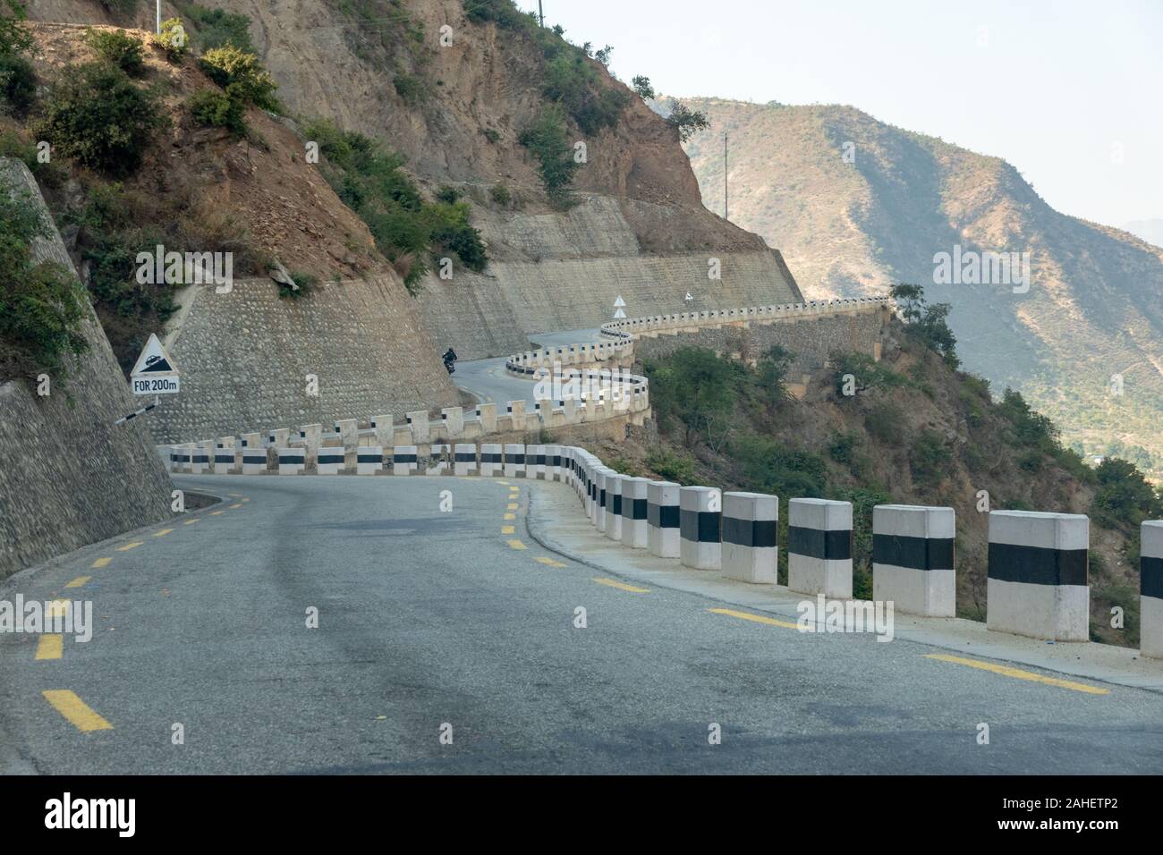 The Banepa Bardibas Highway or BP Highway in the Himalaya foothills of ...