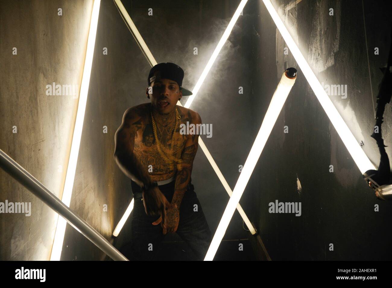 Rapper Kid Ink on set of Ray J & Kid Ink "Drinks In The Air" Music ...