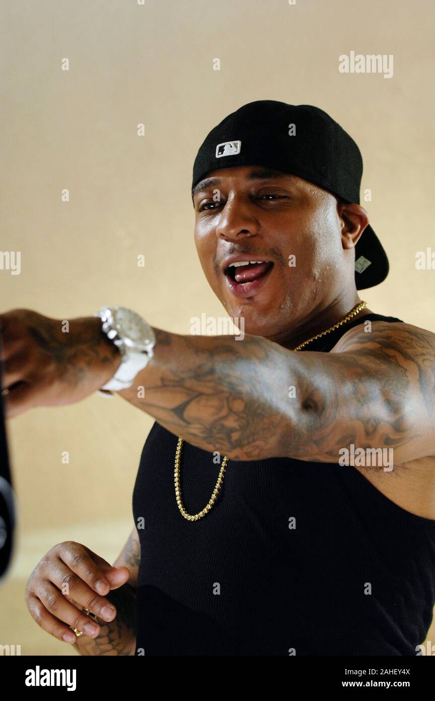 Rapper 40 Glocc on set of 40 Glocc "Damn" Music Video in Los Angeles ...