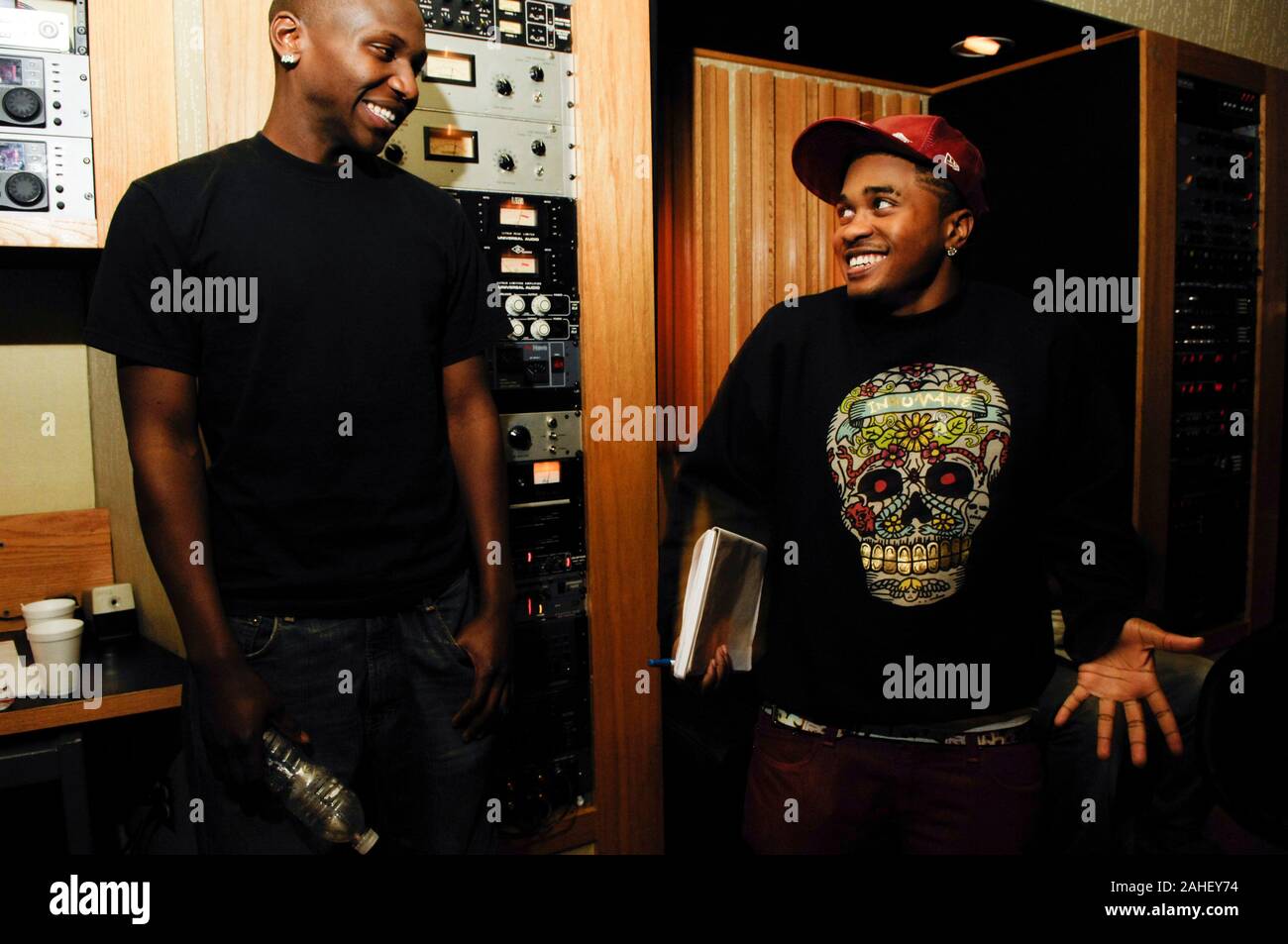 Rapper Dijon Shariff Thames aka Mann at a Recording Studio in Los ...