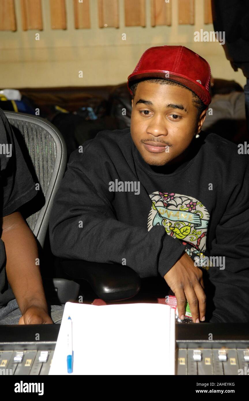 Rapper Dijon Shariff Thames aka Mann at a Recording Studio in Los ...