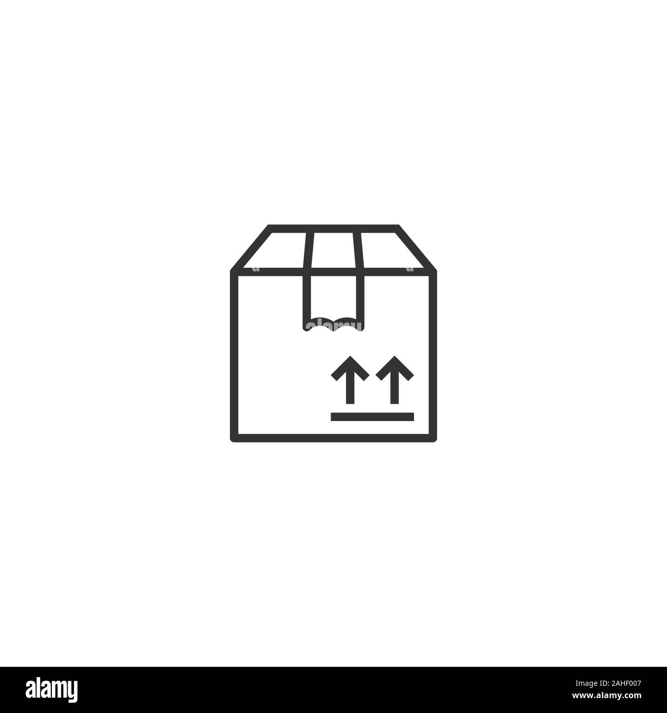Shipping box icon in flat style. Container vector illustration on white ...