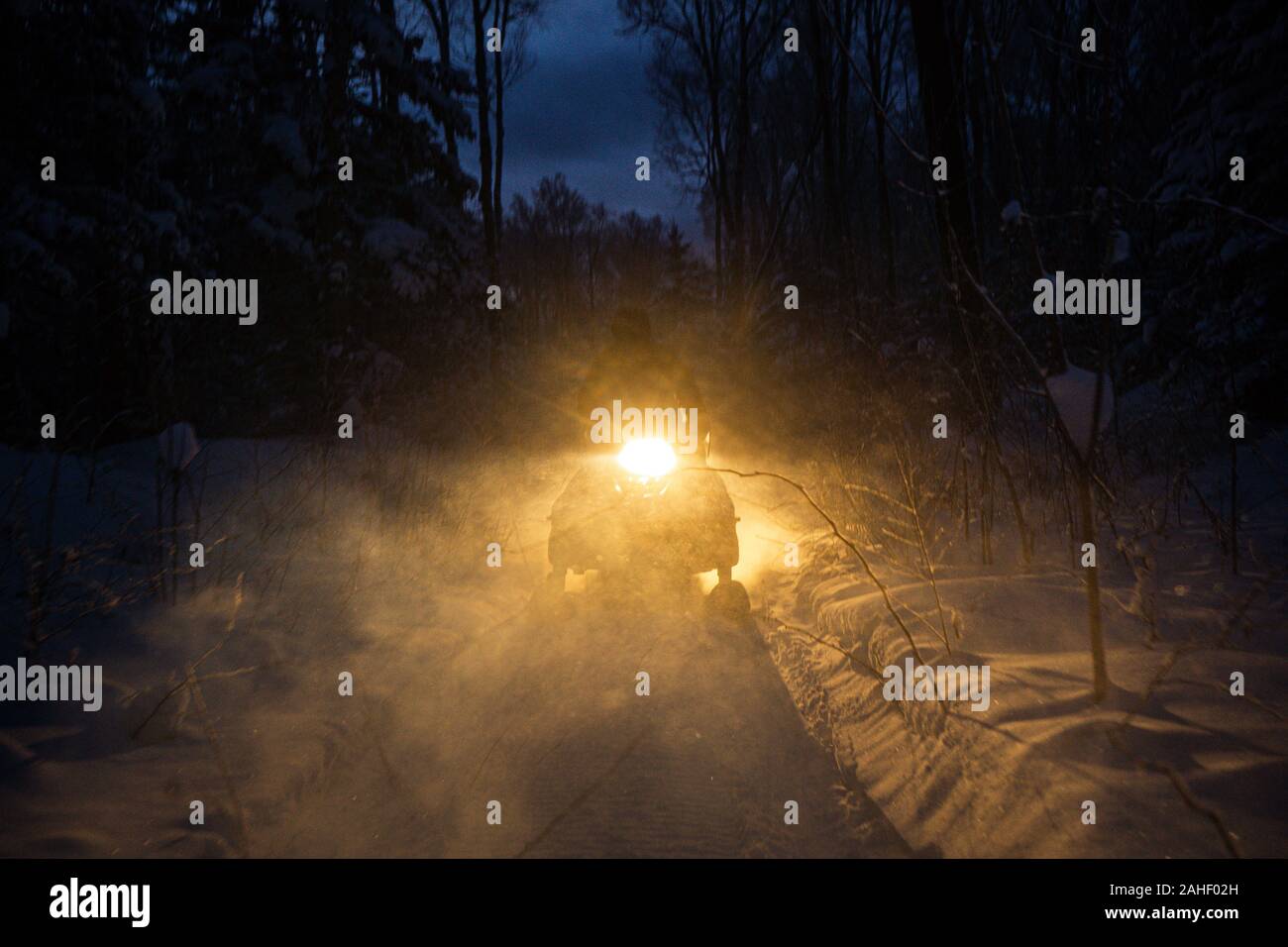 Snowmobiling At Night High Resolution Stock Photography and Images - Alamy