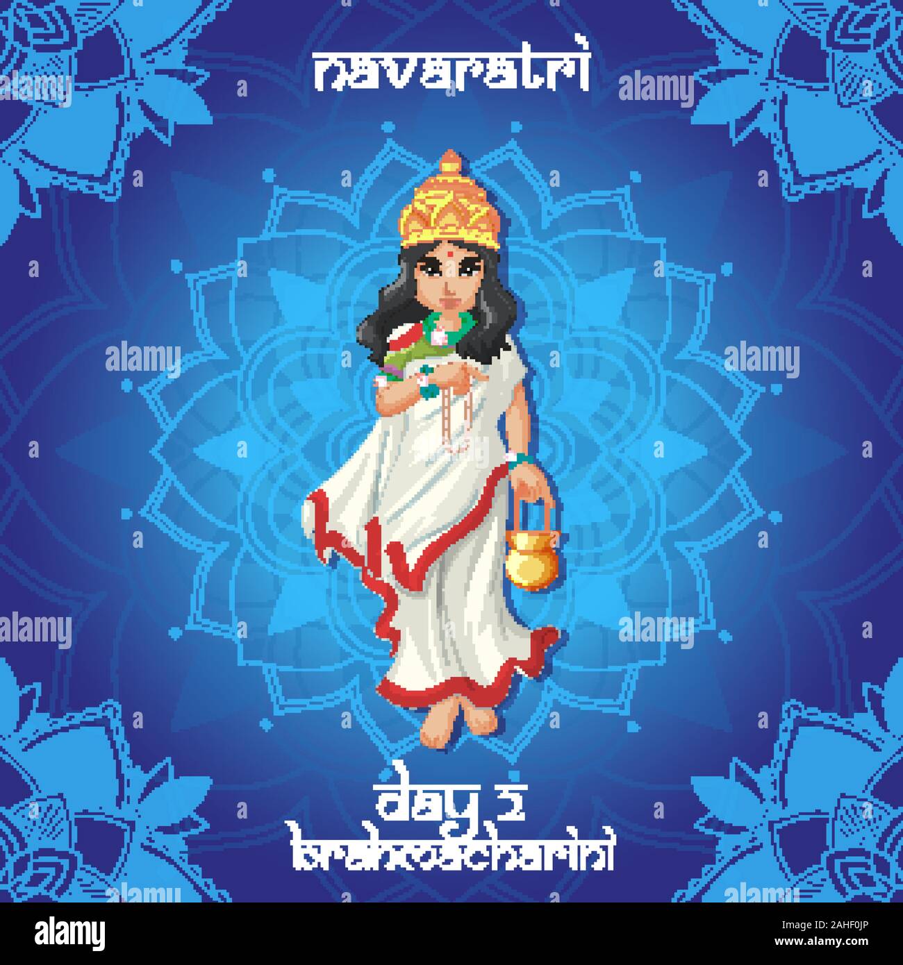 Navarati festival poster design with goddess illustration Stock Vector ...