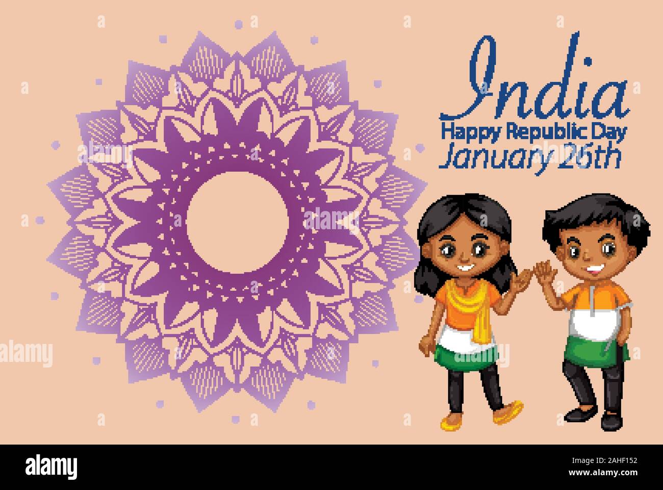 Public holiday poster design with happy kids illustration Stock Vector ...