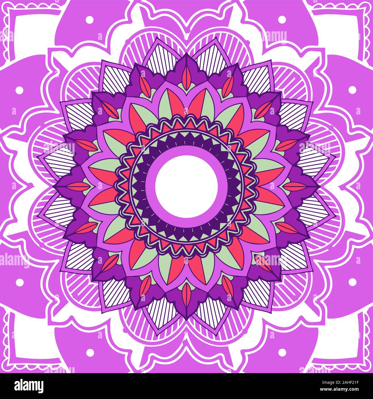 Mandala patterns on pink background illustration Stock Vector Image ...