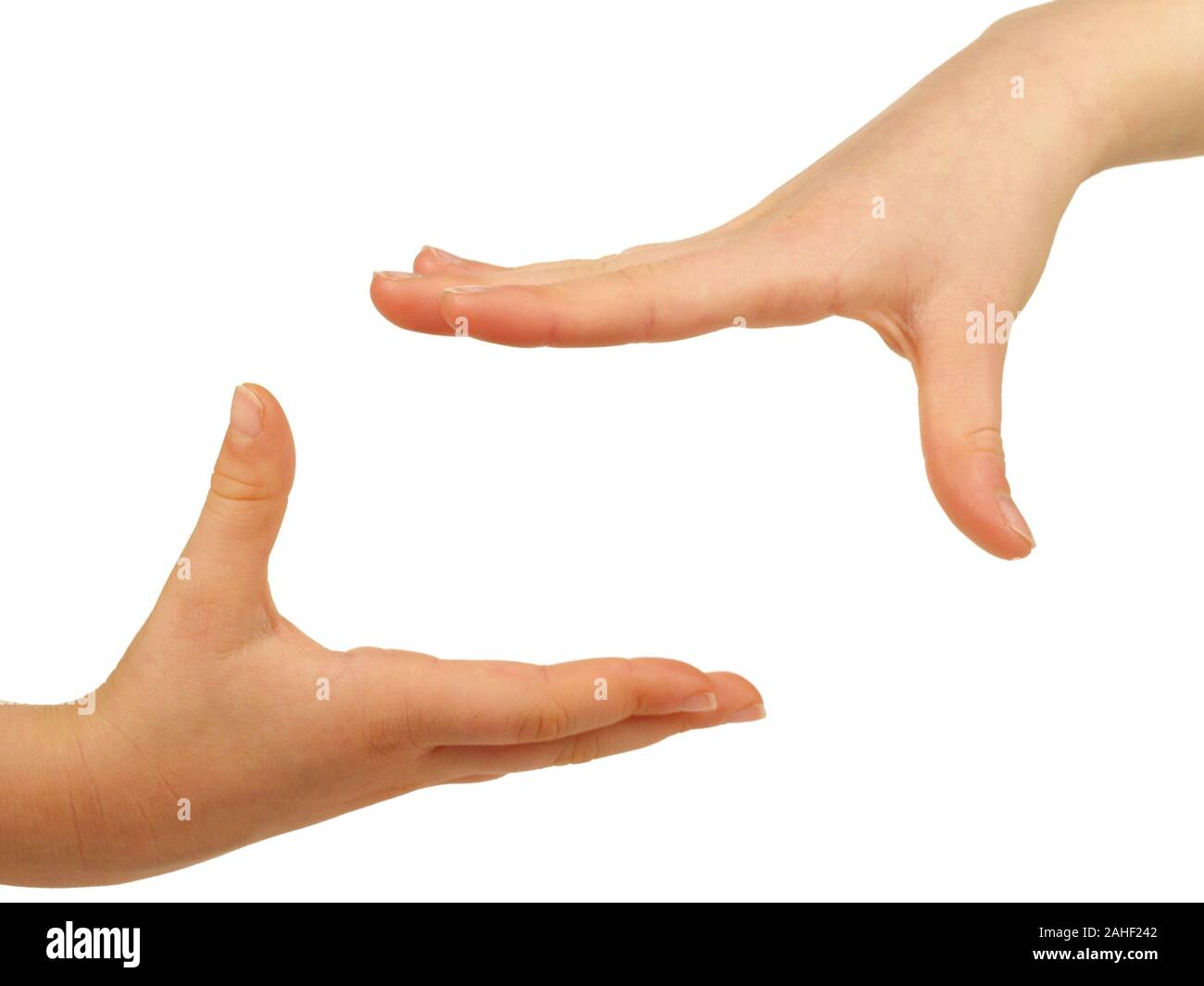 Children Hand Frame Symbol - White Background Stock Photo - Alamy