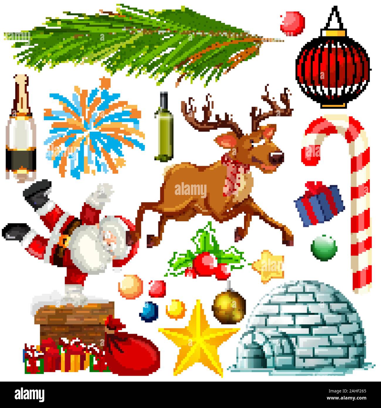 Cartoon fireworks theme picture illustration Stock Vector Images - Alamy