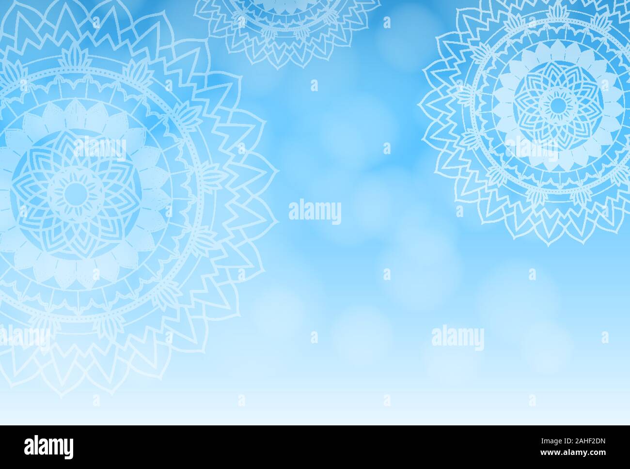 Mandala patterns on blue background illustration Stock Vector Image ...