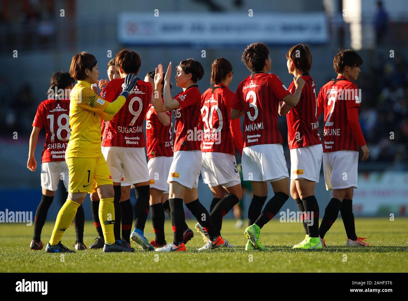 Saitama, Japan. 29th Dec, 2019. Urawa Red Diamonds Ladies team group ...