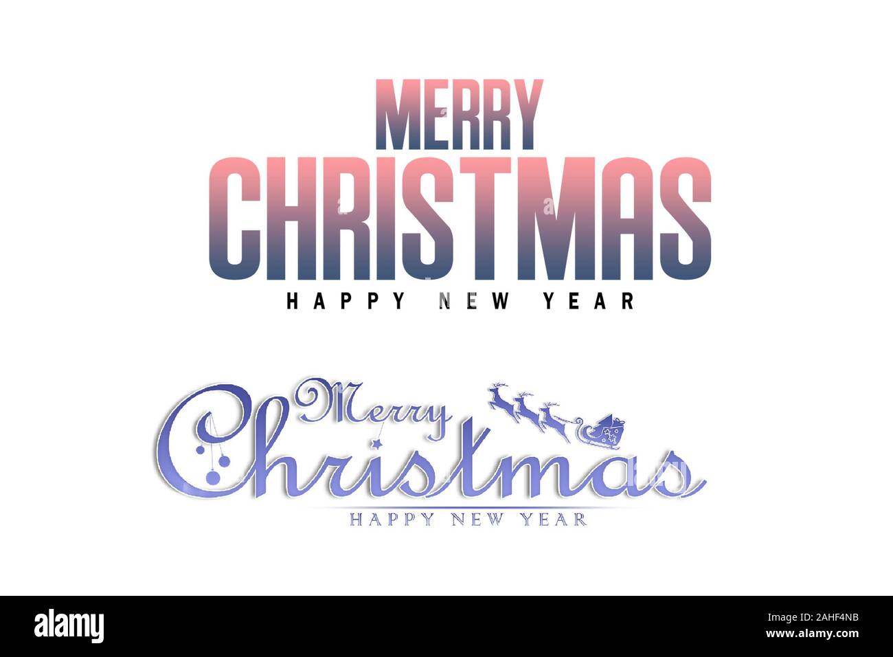 Merry Christmas text Calligraphic Lettering design card template ...